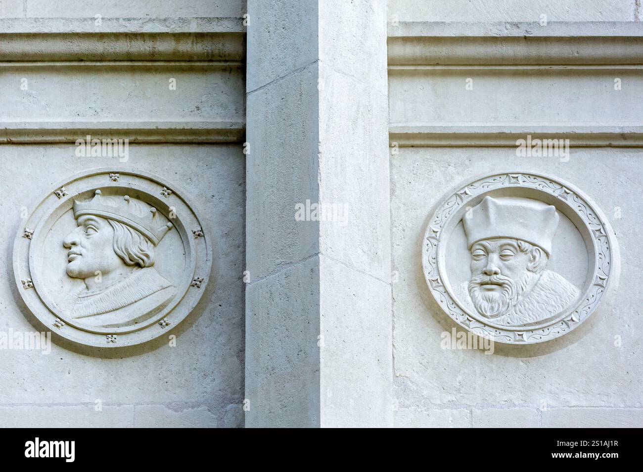 France, Meurthe-et-Moselle, Nancy, detail of the back facade of the ...