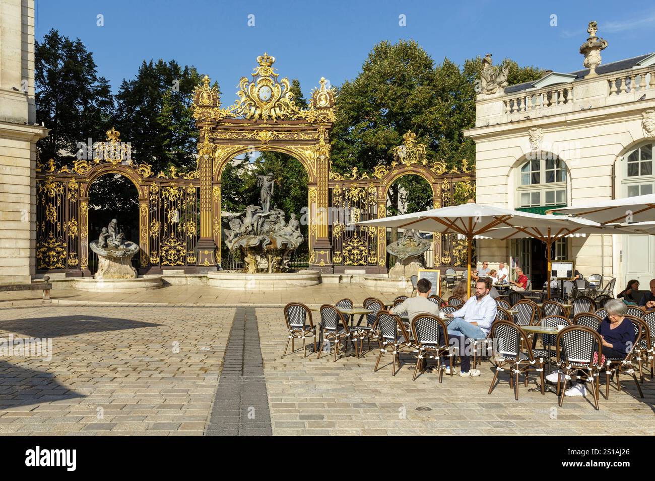 France, Meurthe et Moselle, Nancy, Neptune fountain made by Barthelemy ...