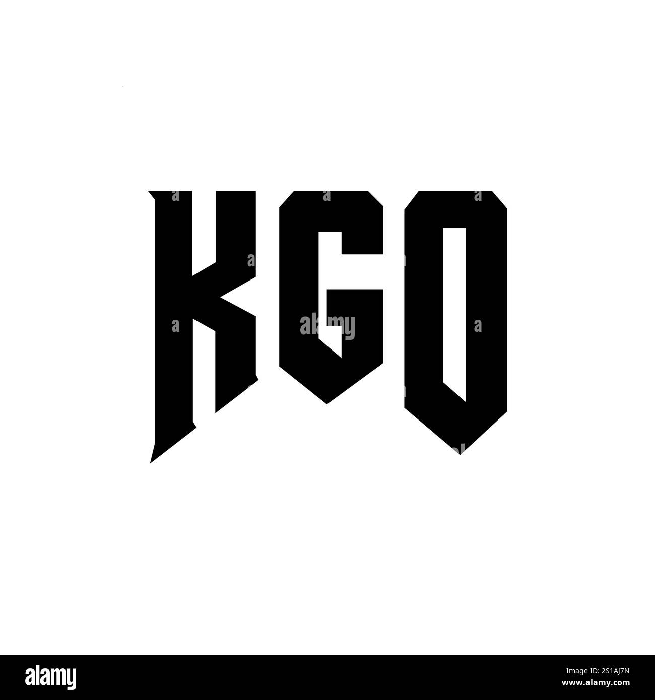 KGO letter logo design for technology company. KGO logo design black and white color combination ...