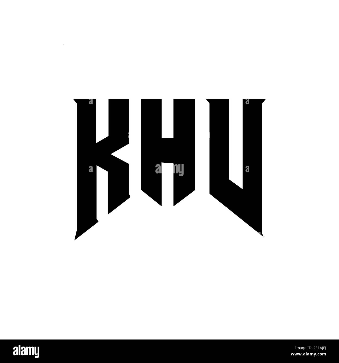 KHV letter logo design for technology company. KHV logo design black and white color combination ...