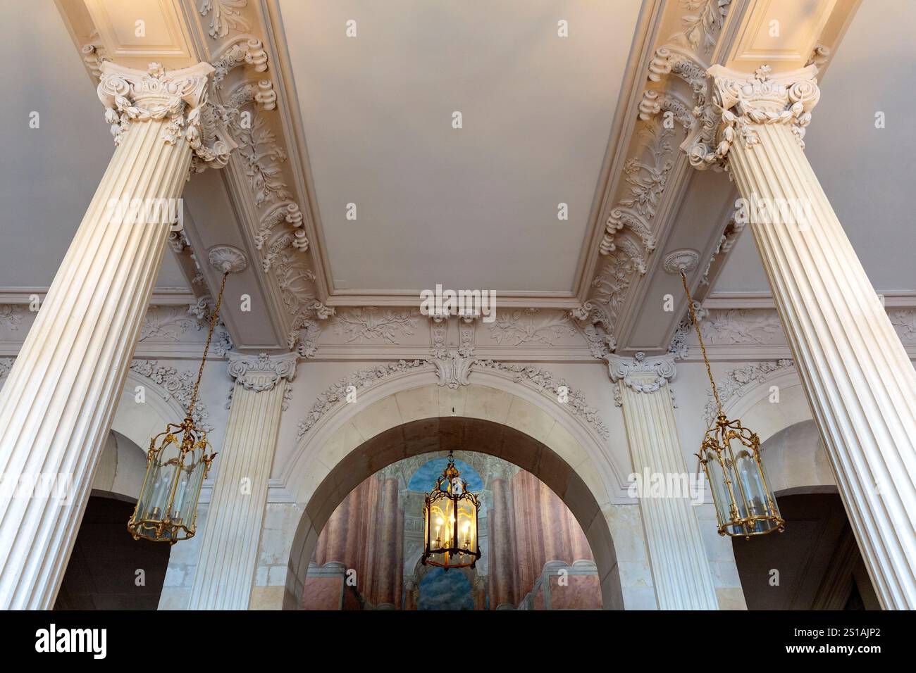 France, Meurthe et Moselle, Nancy, columns of the peristyle of the ...