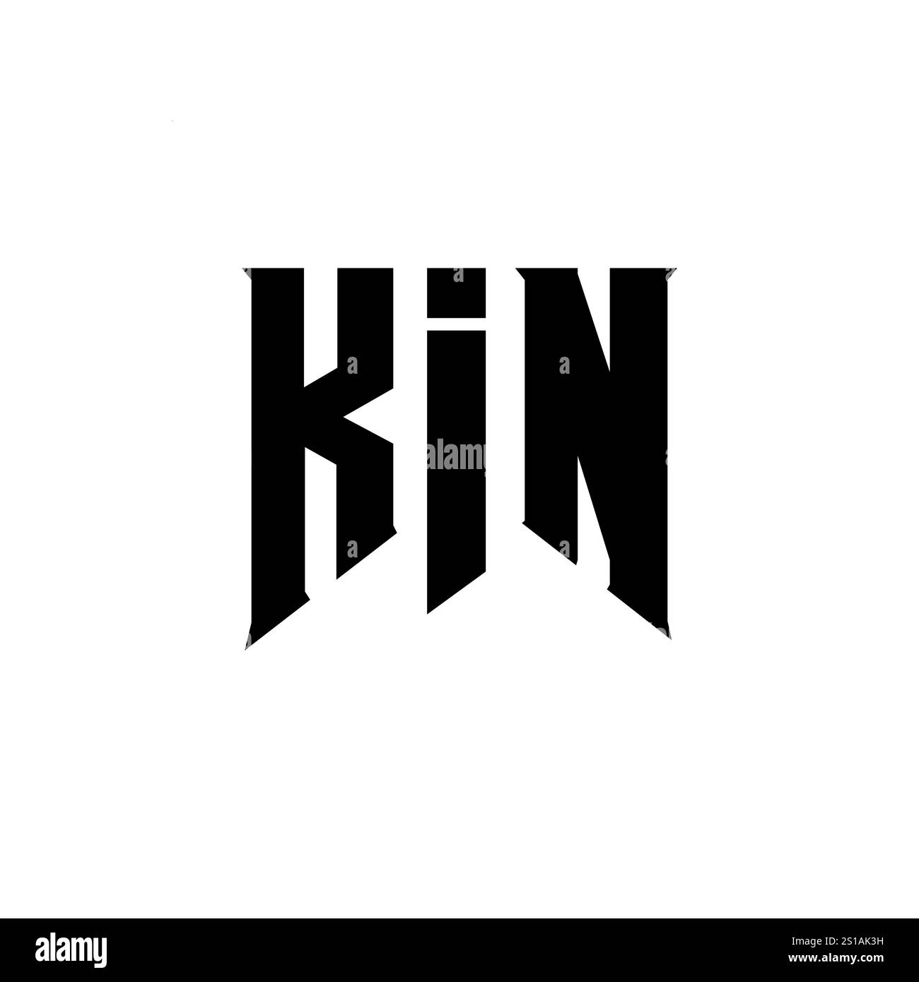 KIN letter logo design for technology company. KIN logo design black ...