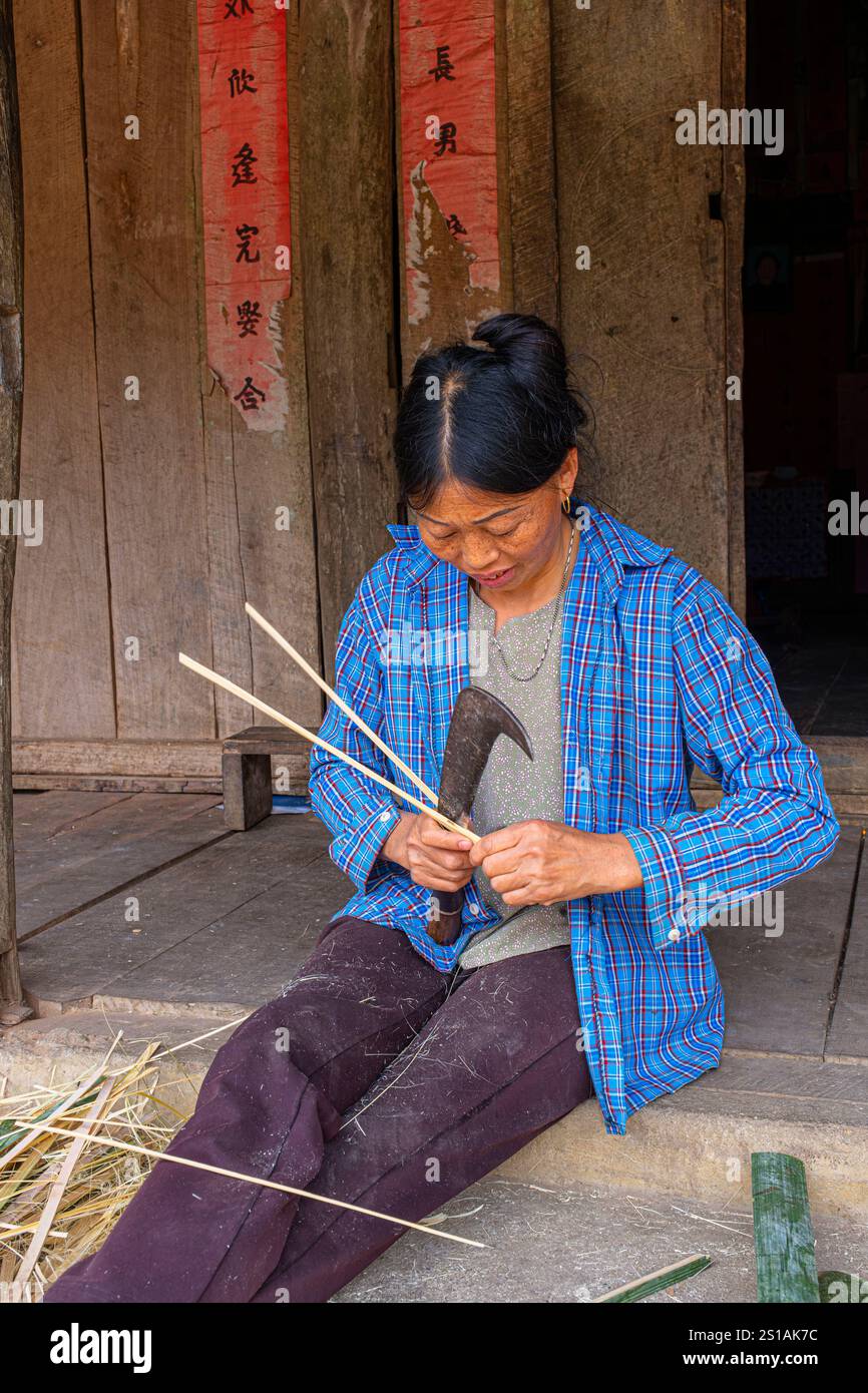 Vietnam, Cao Bang Province, Phia Thap, village of the Nung An ethnic ...