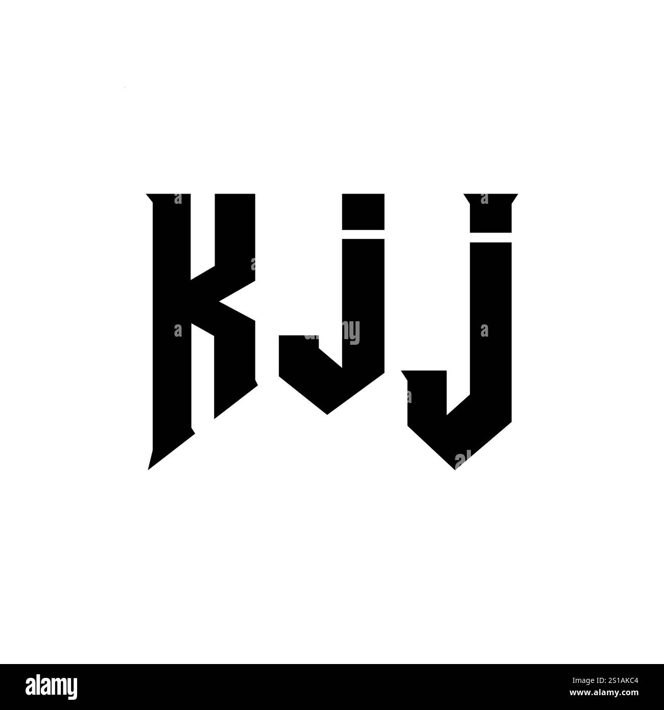 KJJ letter logo design for technology company. KJJ logo design black ...
