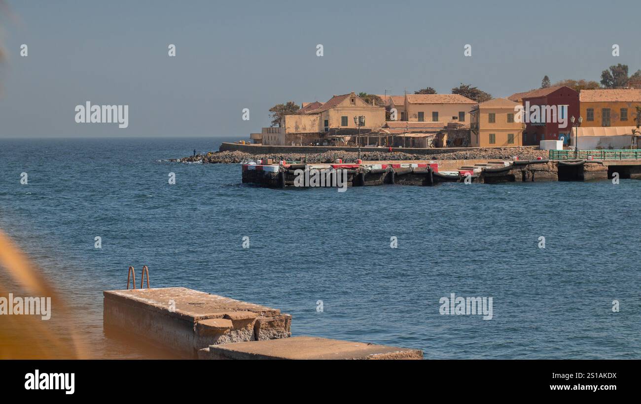 Port of isle de goree, a former slave port on the named island, just ...