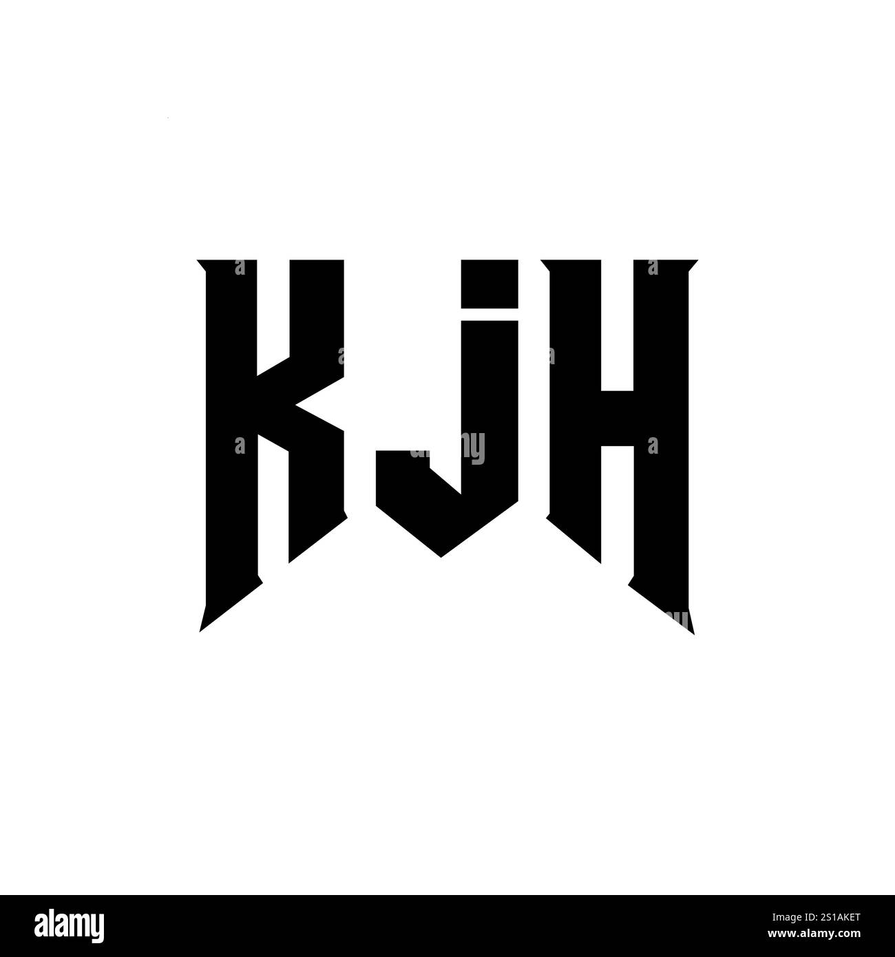 Kjh logo design Stock Vector Images - Alamy