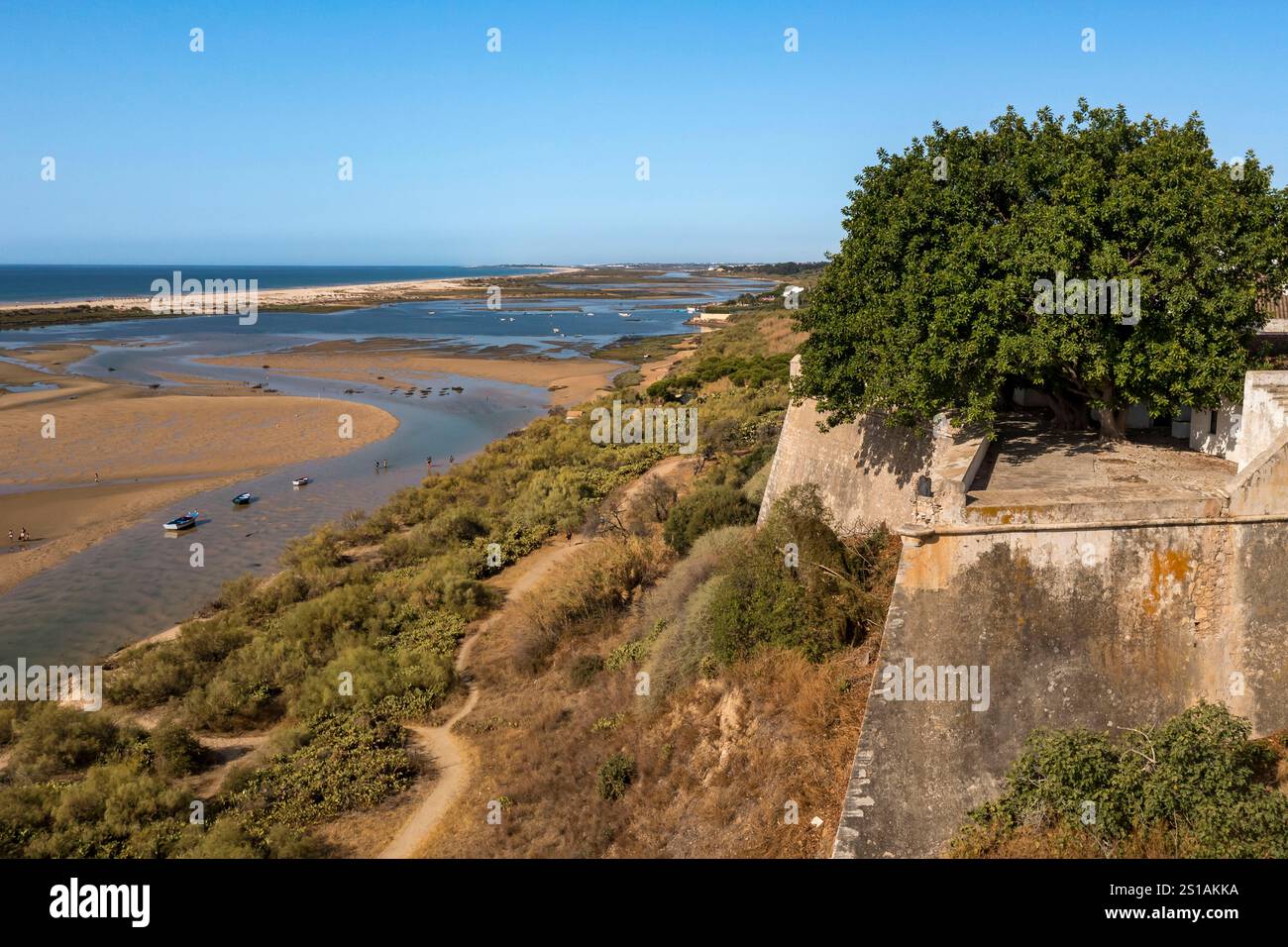 Portugal, Algarve, Ria Formosa Nature Park, Tavira, fortress of the ...