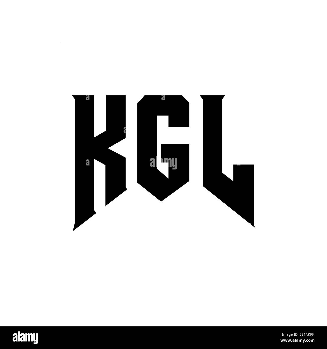 KGL letter logo design for technology company. KGL logo design black and white color combination ...