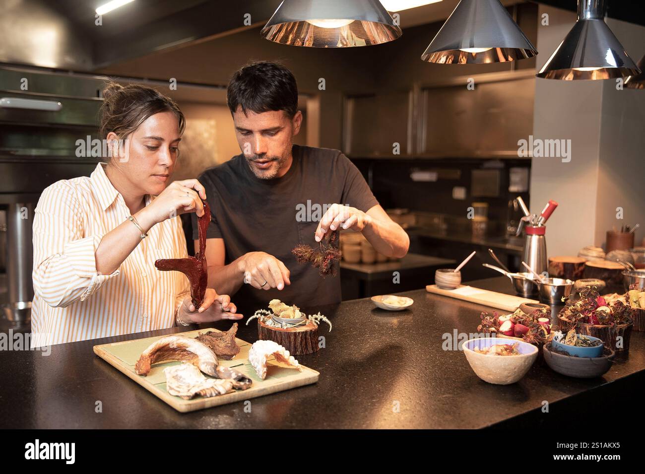 Peru, Lima, Barranco, Virgilio Martinez and his wife Pia Léon, the two Peru’s star chefs ...