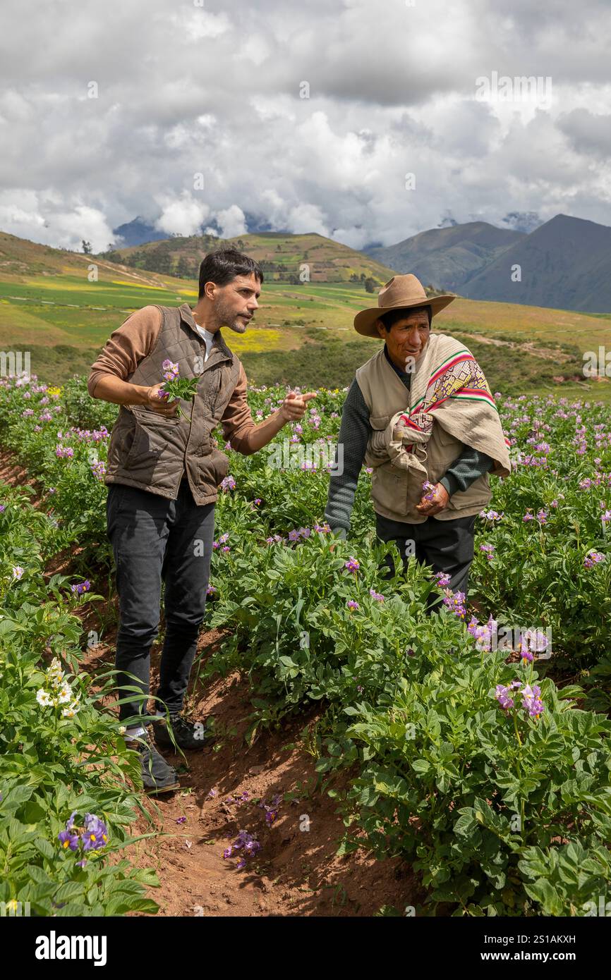 Peru, Andes, Moray, chef Virgilio Martinez and chaman Cleto Cusipaucar ...