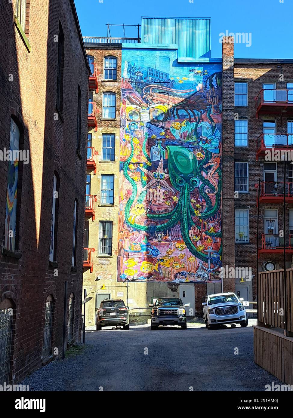 Underwater mural on Grannan Street in downtown Saint John, New ...