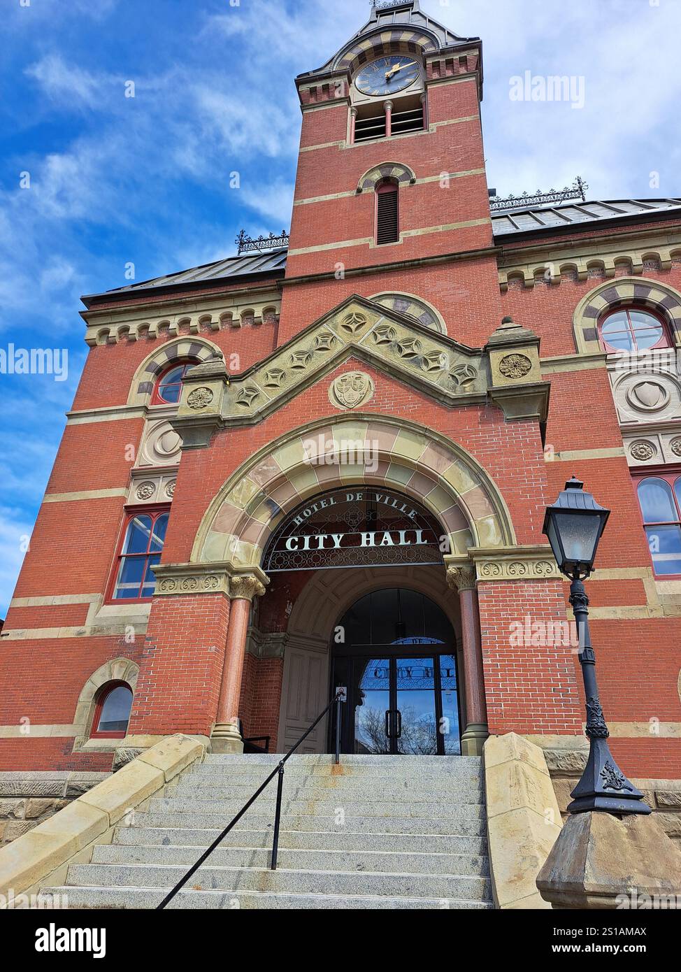 City hall on Queen Street in downtown Fredericton, New Brunswick ...