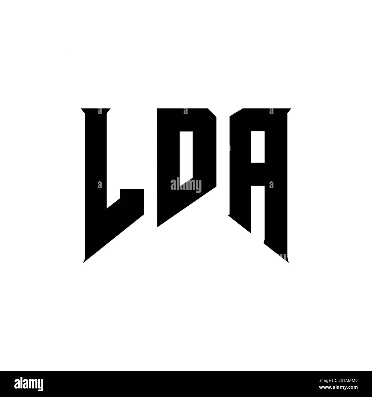 LDA letter logo design for technology company. LDA logo design black ...