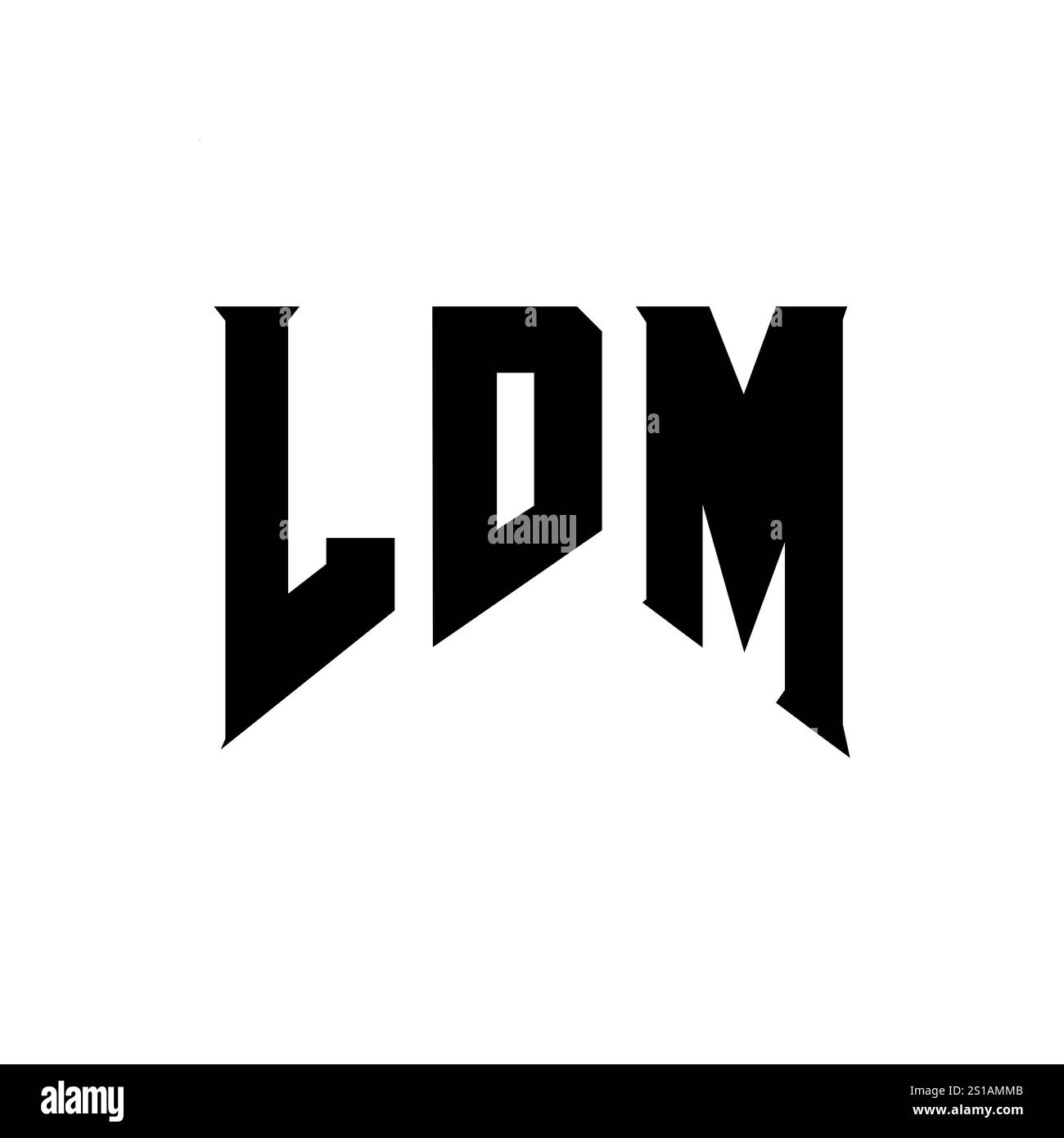 LDM letter logo design for technology company. LDM logo design black and white color combination ...
