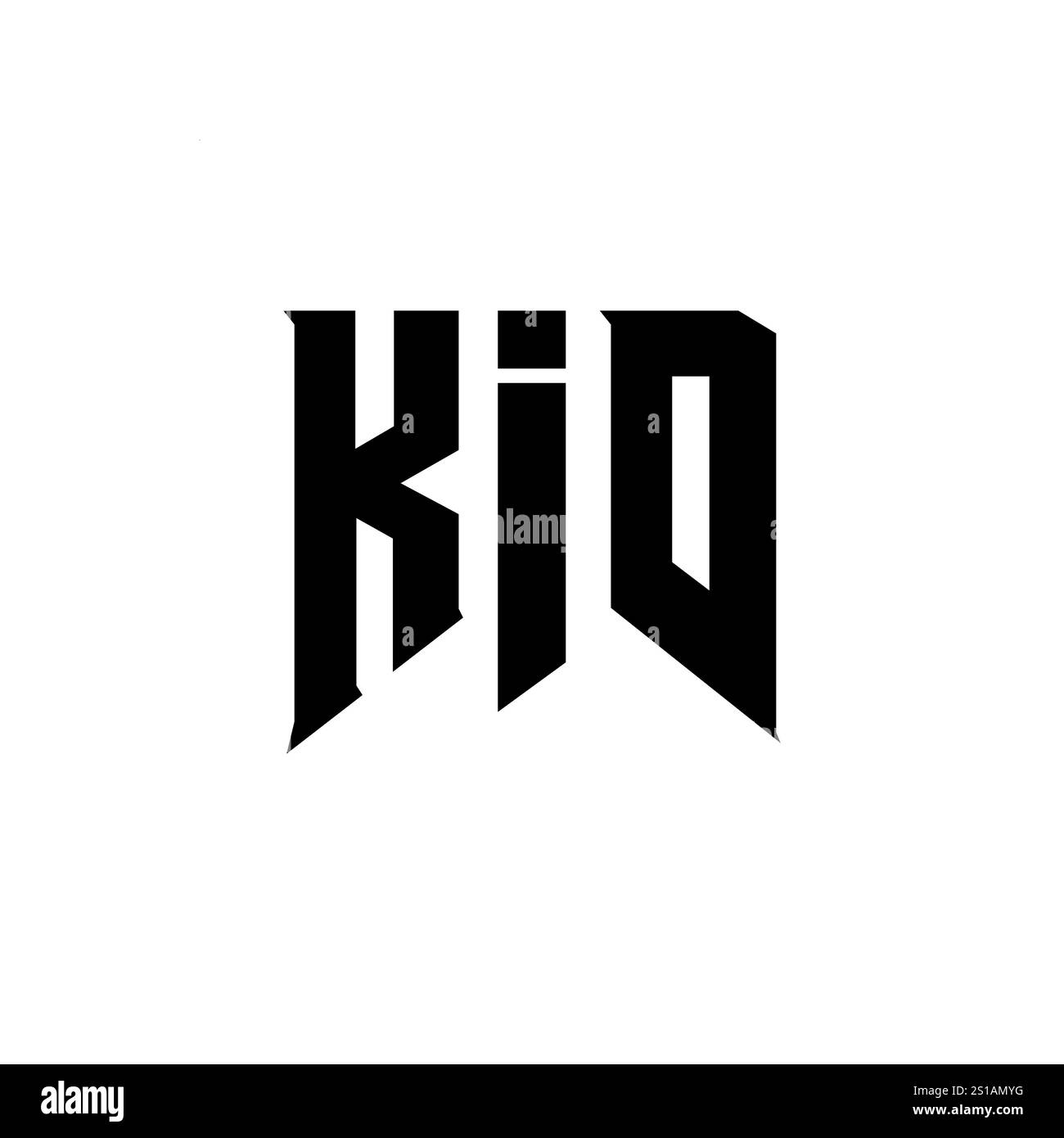 KID letter logo design for technology company. KID logo design black ...