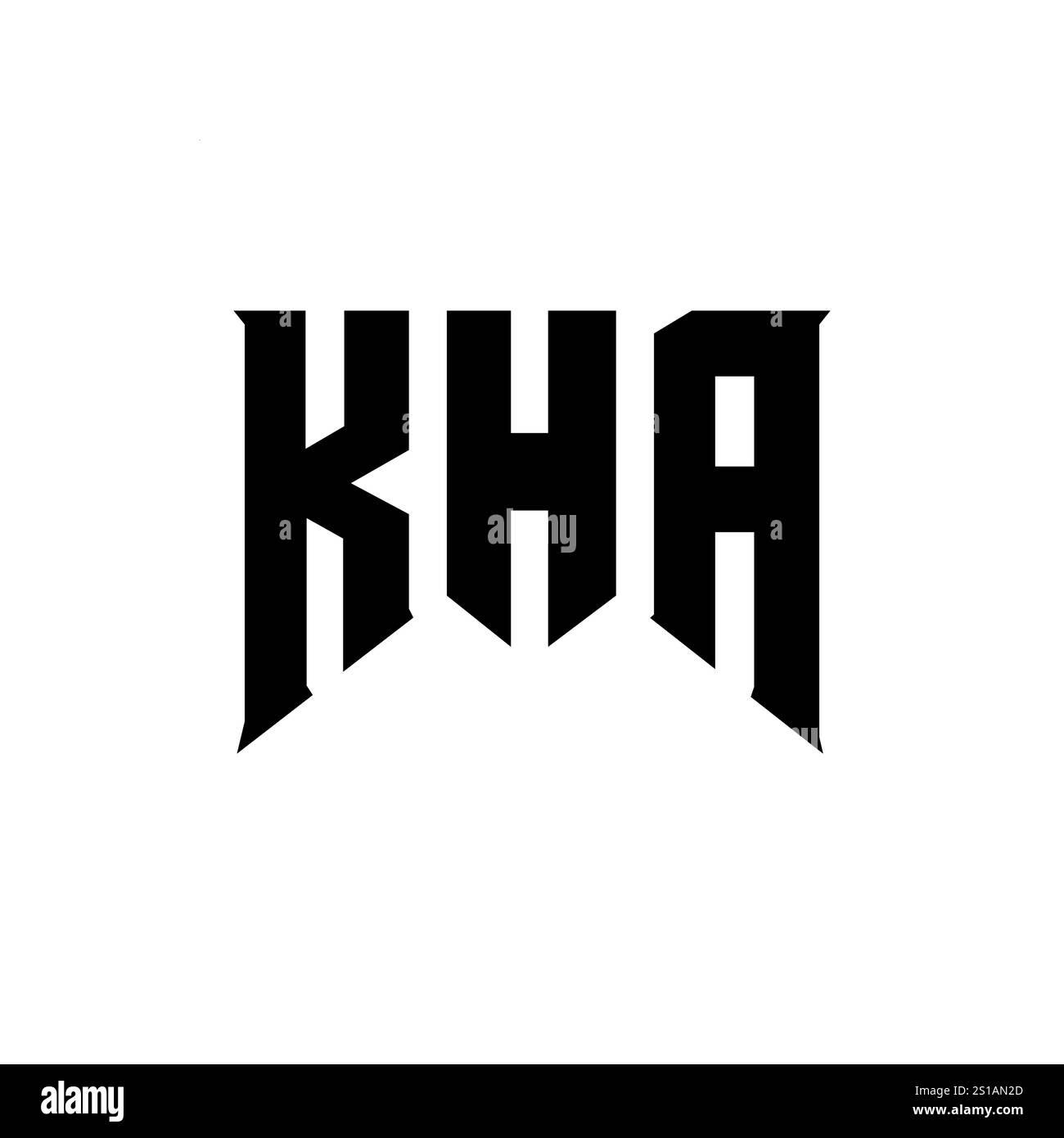 KHA letter logo design for technology company. KHA logo design black ...