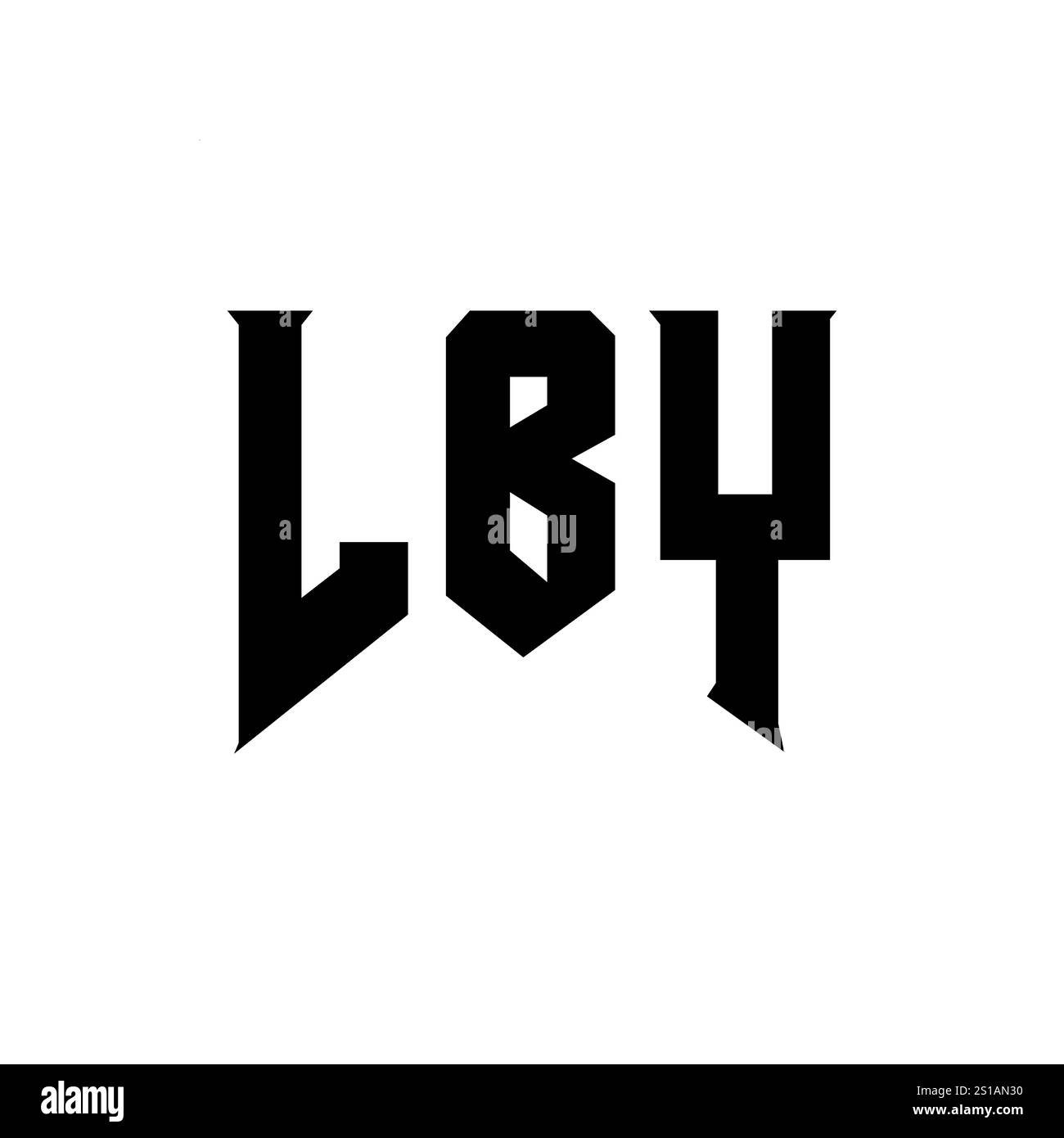 LBY letter logo design for technology company. LBY logo design black and white color combination ...