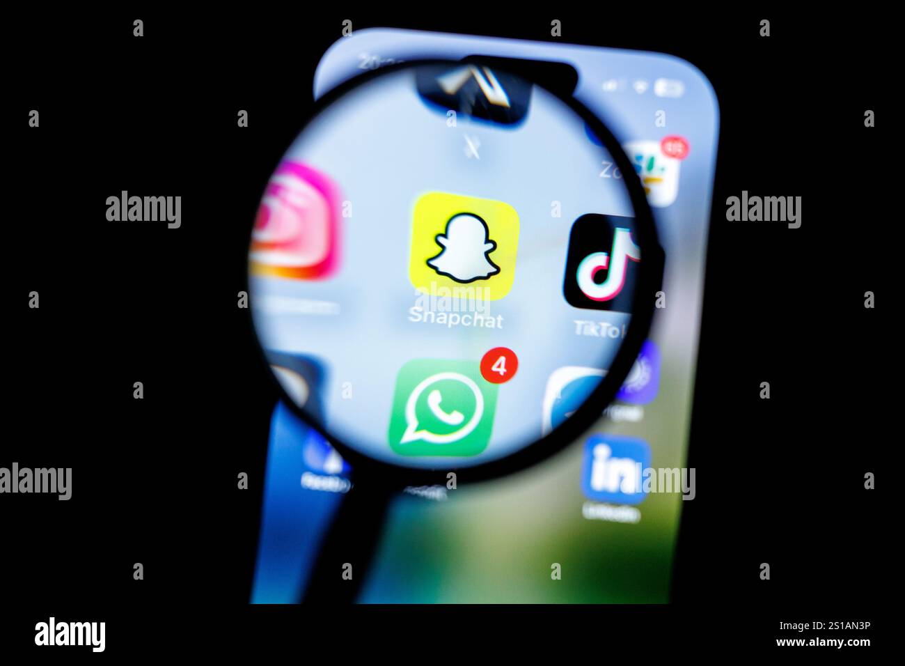 29 December 2024, Lower Saxony, Norden: The Snapchat app logo can be ...
