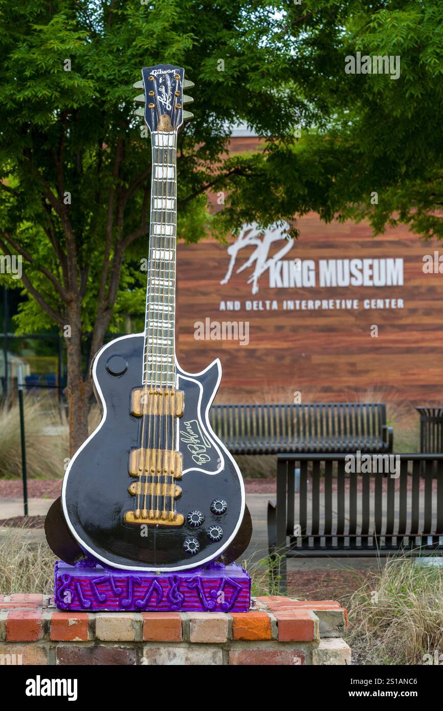 United States, Mississippi, Indianola, BB King Museum, replica of ...