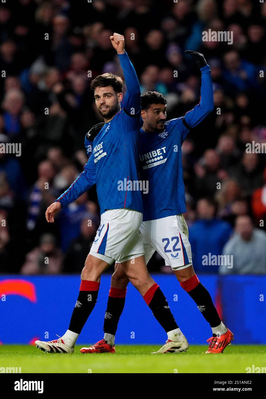 Rangers' Robin Propper celebrates scoring their side's second goal of ...