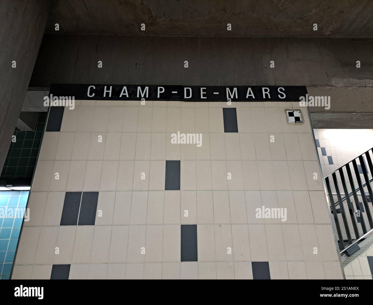 Champ-de-Mars Metro station sign in Montreal, Quebec, Canada Stock ...