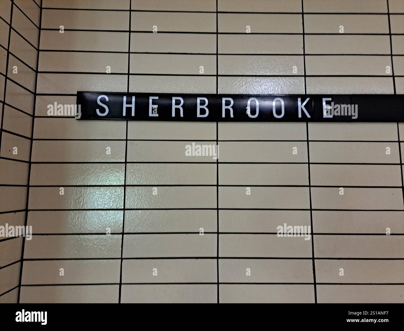 Sherbrooke Metro station sign in Montreal, Quebec, Canada Stock Photo ...