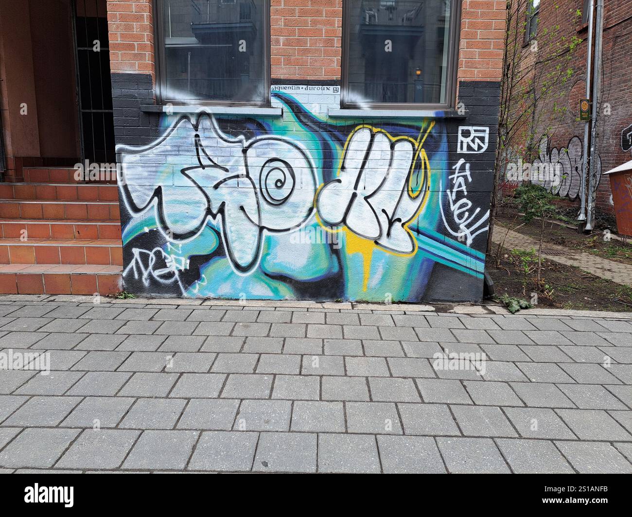 Graffiti tagged on a building on Prince Arthur Street East in downtown ...