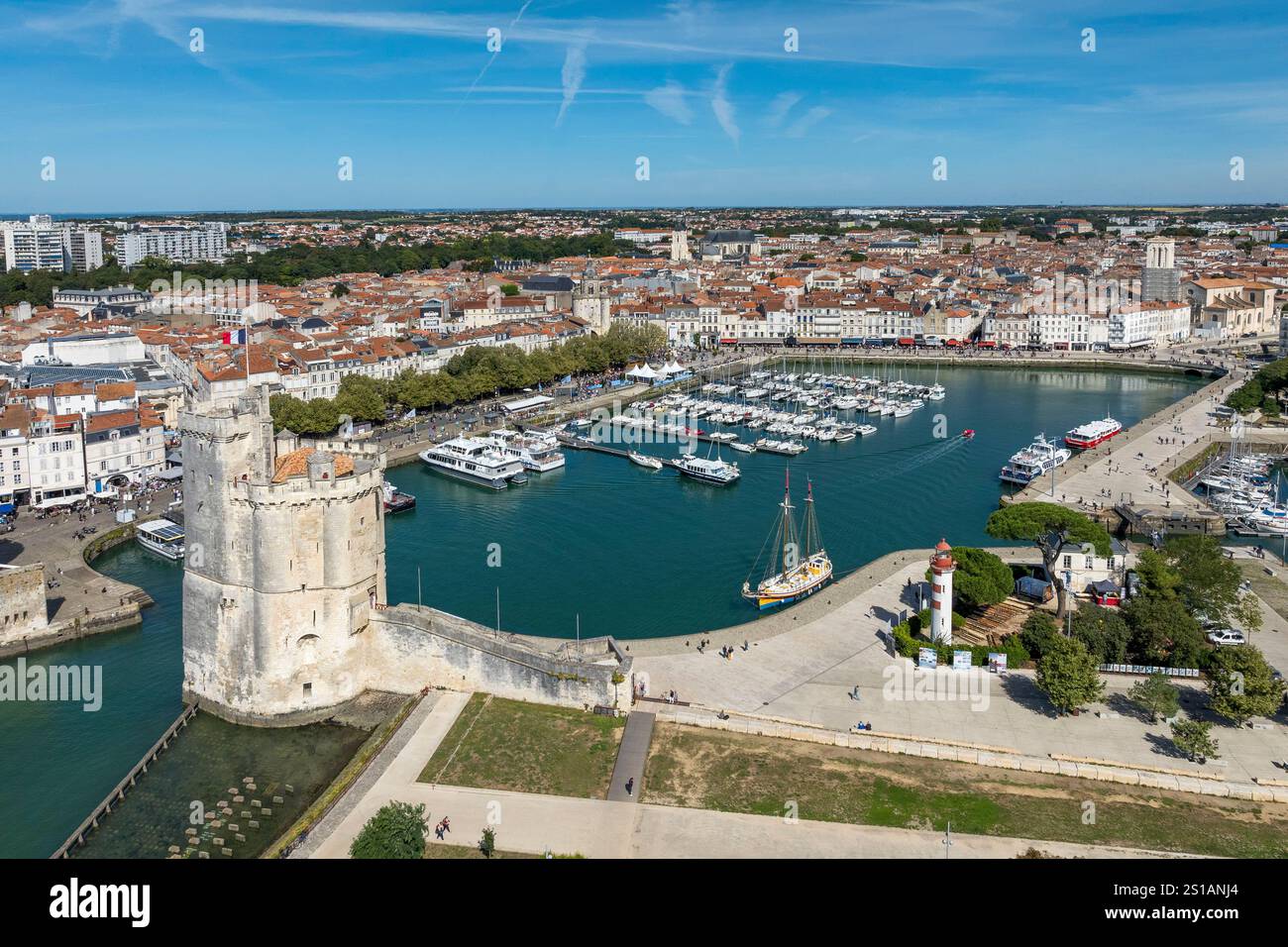 France, Charente Maritime, La Rochelle, Saint Nicolas tower, old port ...