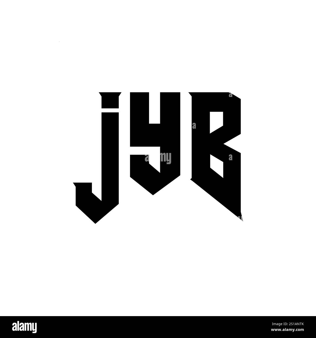 JYB letter logo design for technology company. JYB logo design black and white color combination ...