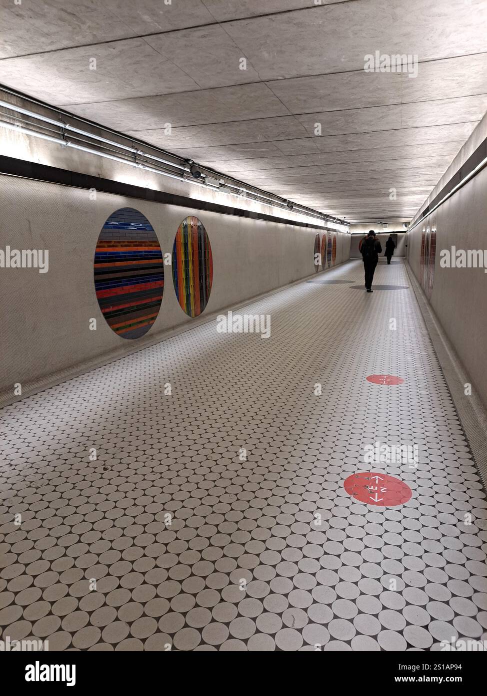 Hallway inside Peel Metro Station in Montreal, Quebec, Canada Stock ...