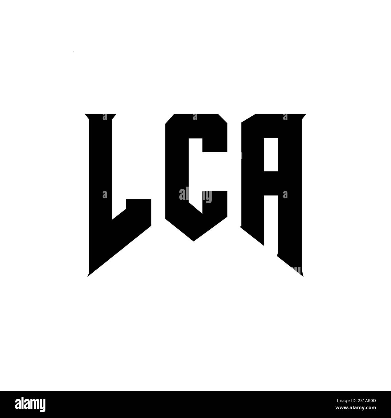 LCA letter logo design for technology company. LCA logo design black ...