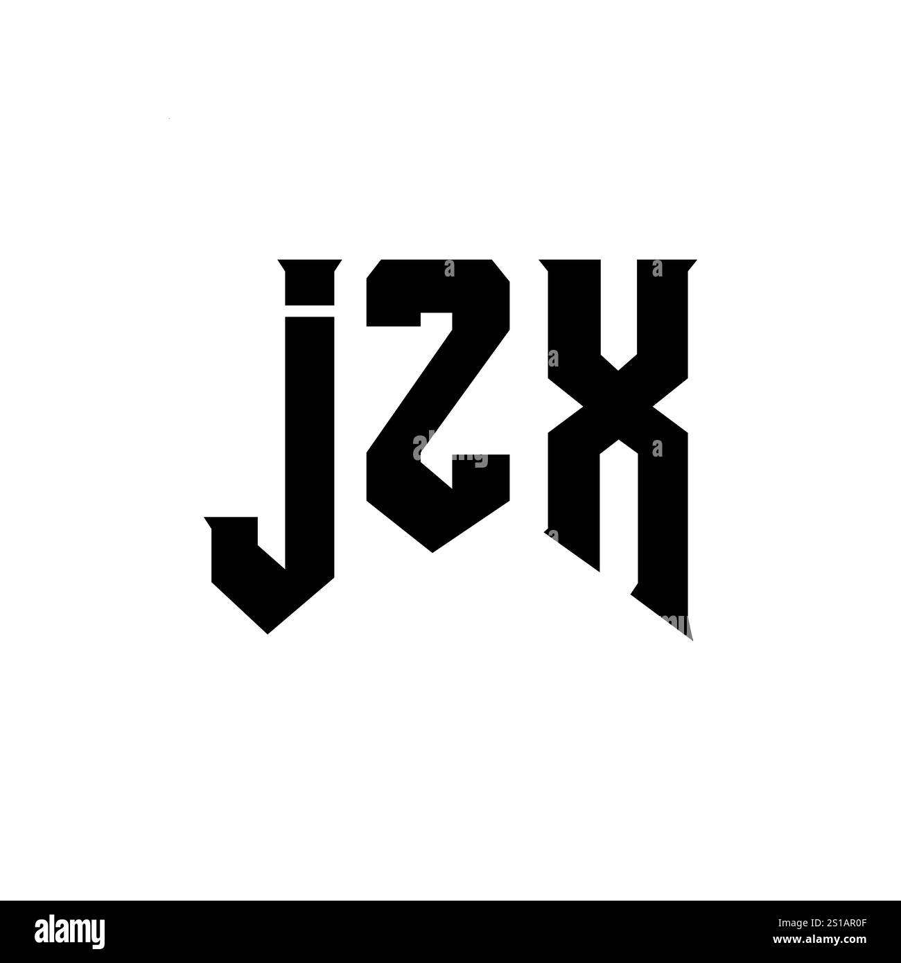 JZX letter logo design for technology company. JZX logo design black and white color combination ...