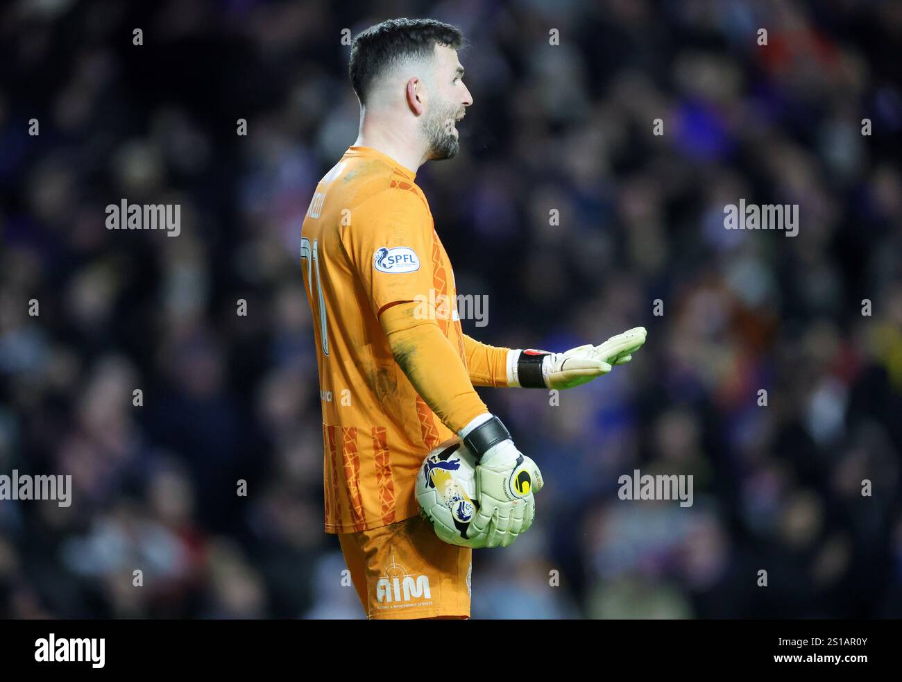 Rangers goalkeeper Liam Kelly during the William Hill Premiership match ...