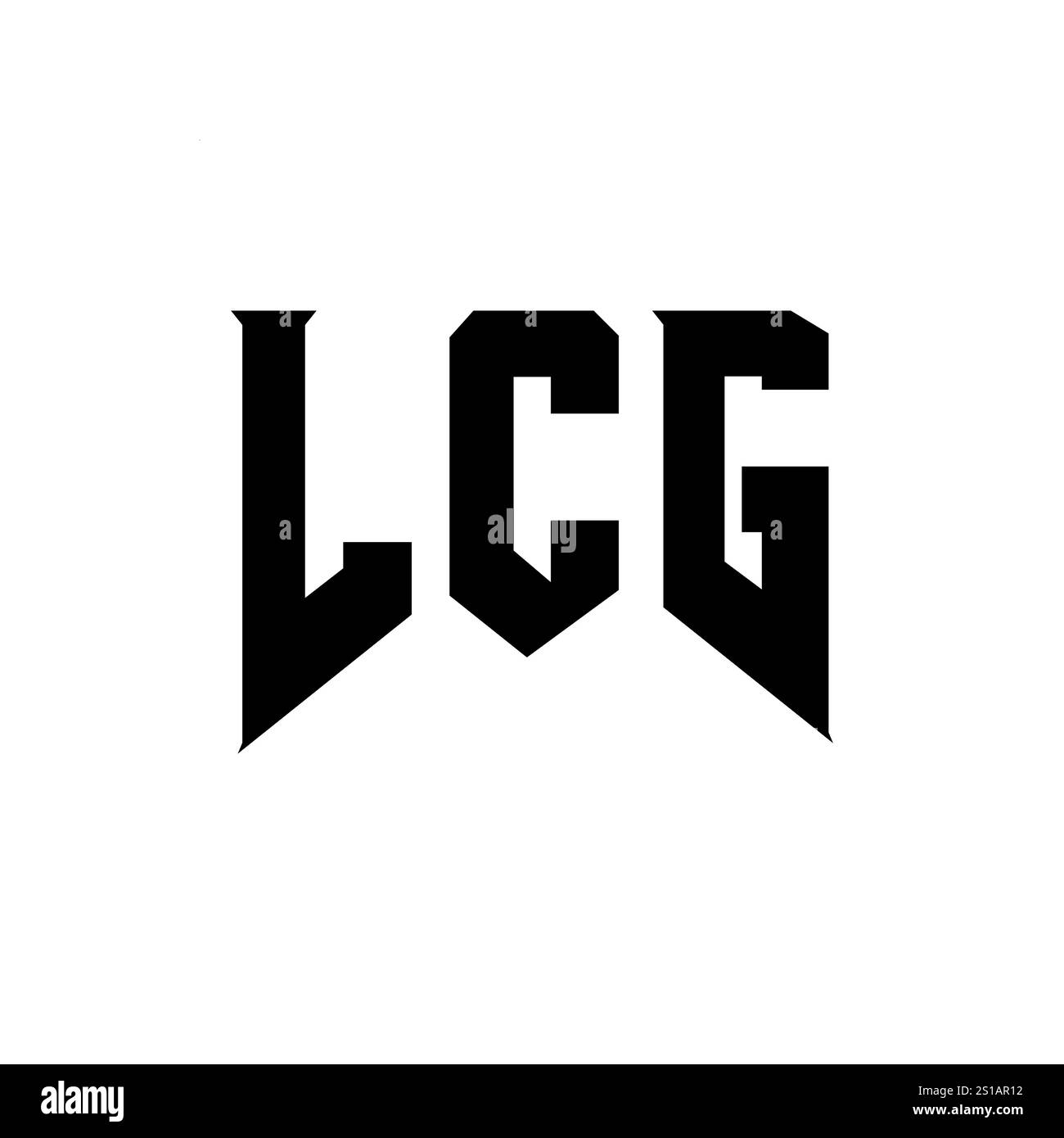 LCG letter logo design for technology company. LCG logo design black and white color combination ...