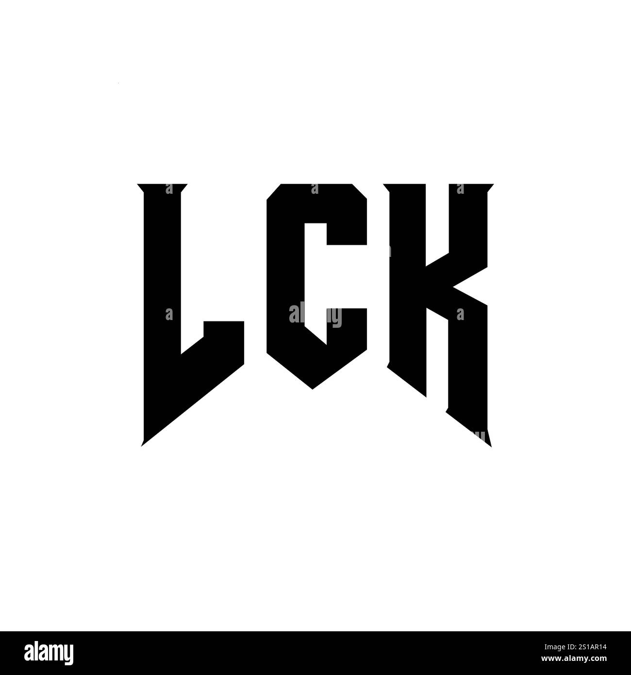 LCK letter logo design for technology company. LCK logo design black and white color combination ...
