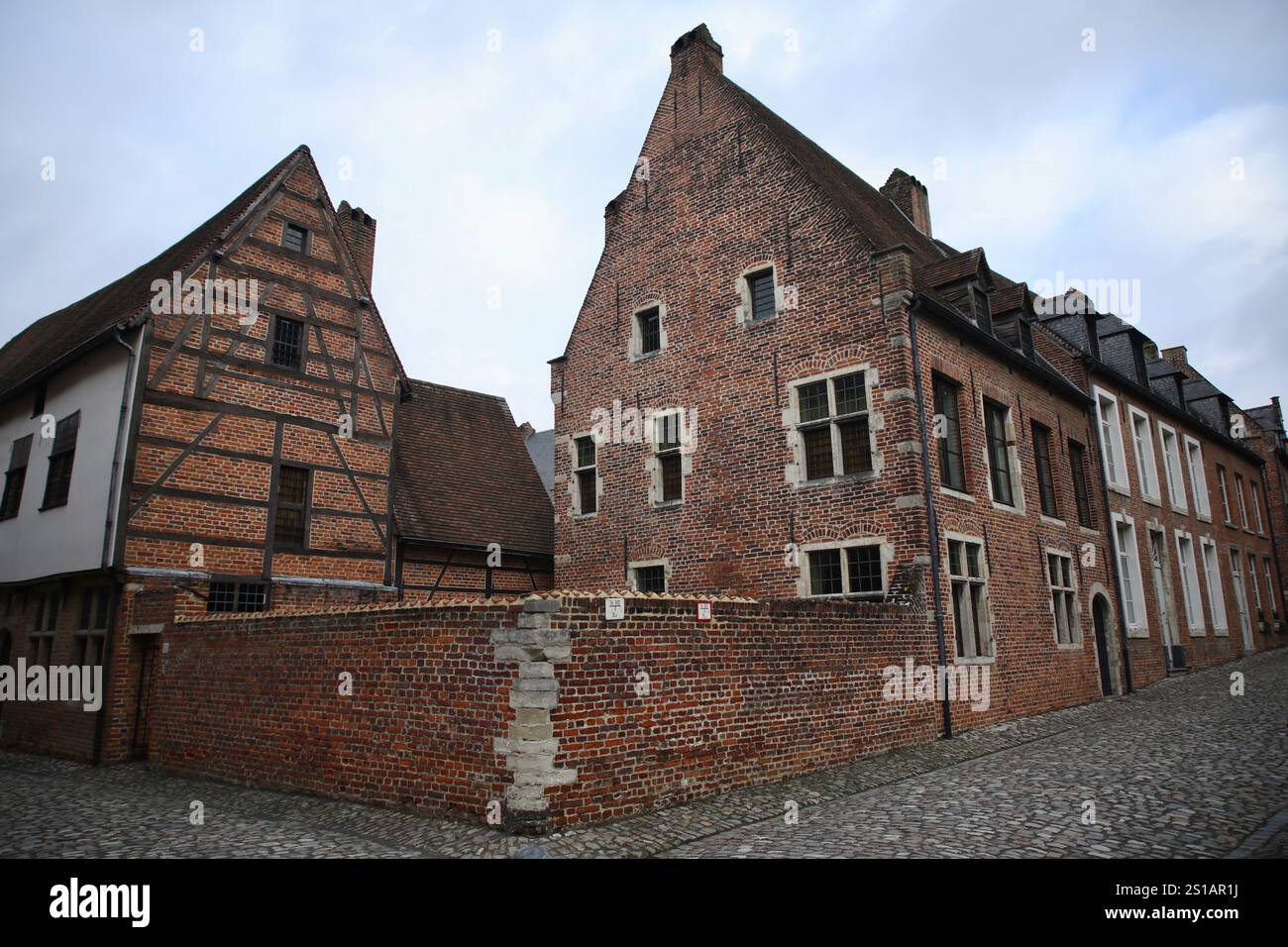 Streets in the Great Beguinage of Leuven, are seen. The Beguinage was ...