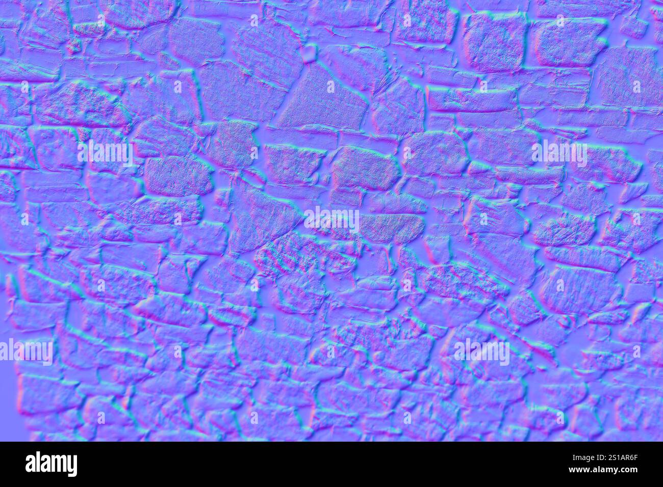 Background of a wall built with stones and rocks in normal map Stock ...