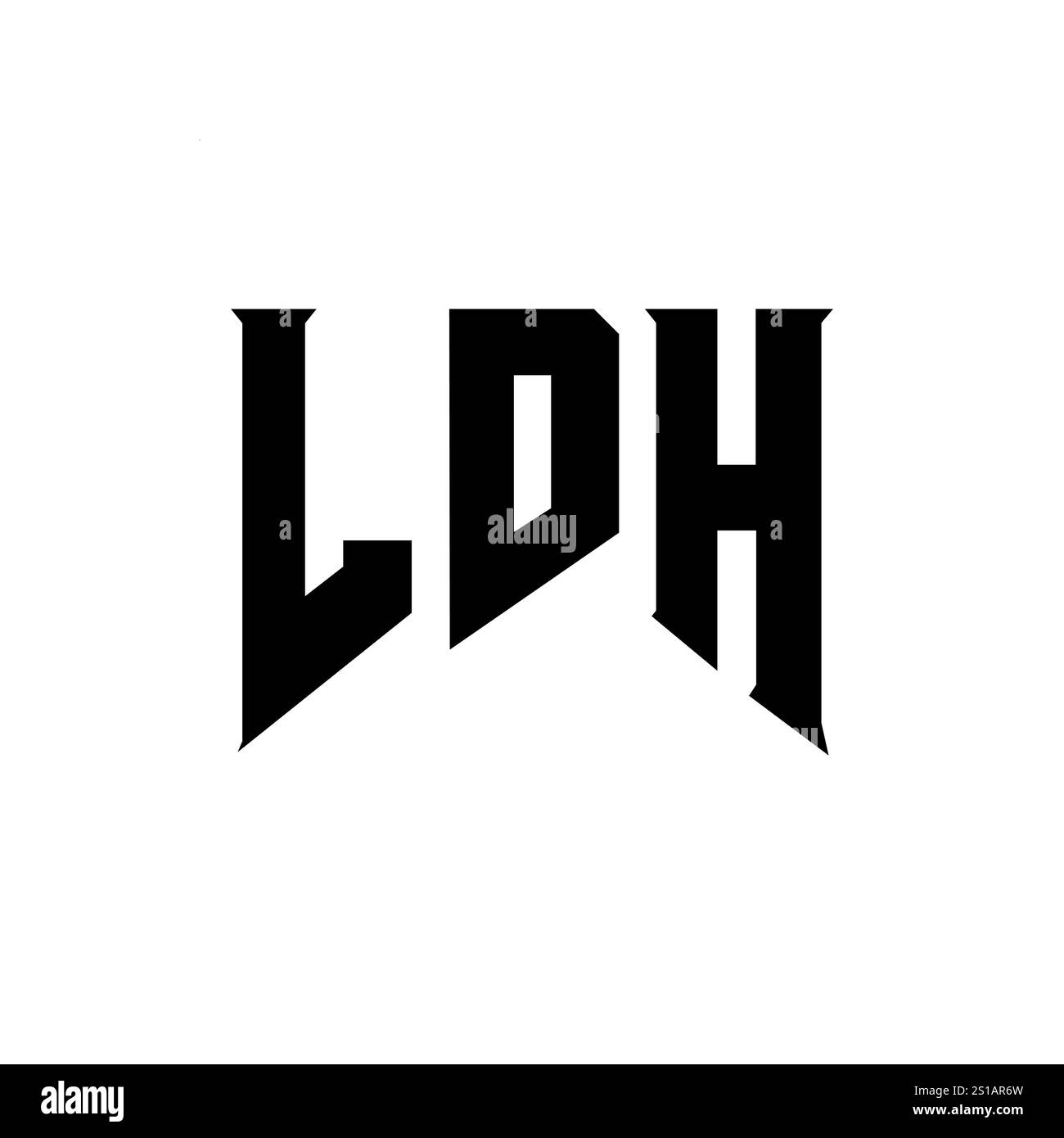 LDH letter logo design for technology company. LDH logo design black ...