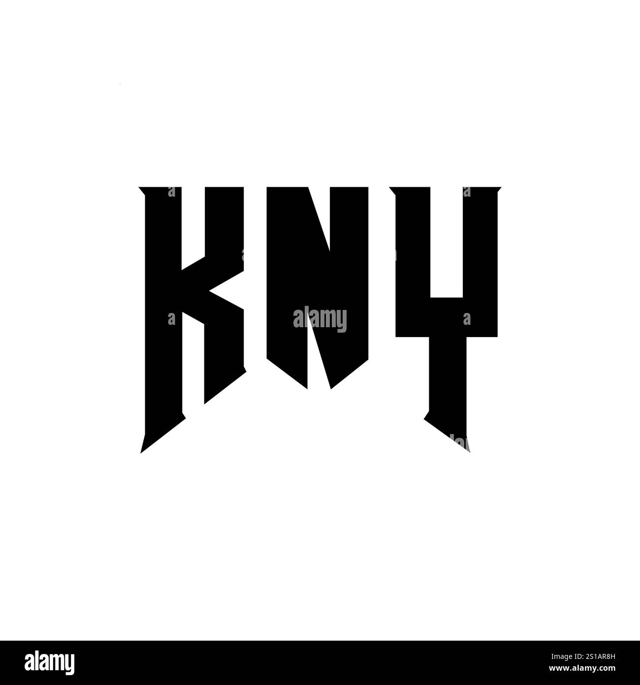 KNY letter logo design for technology company. KNY logo design black ...