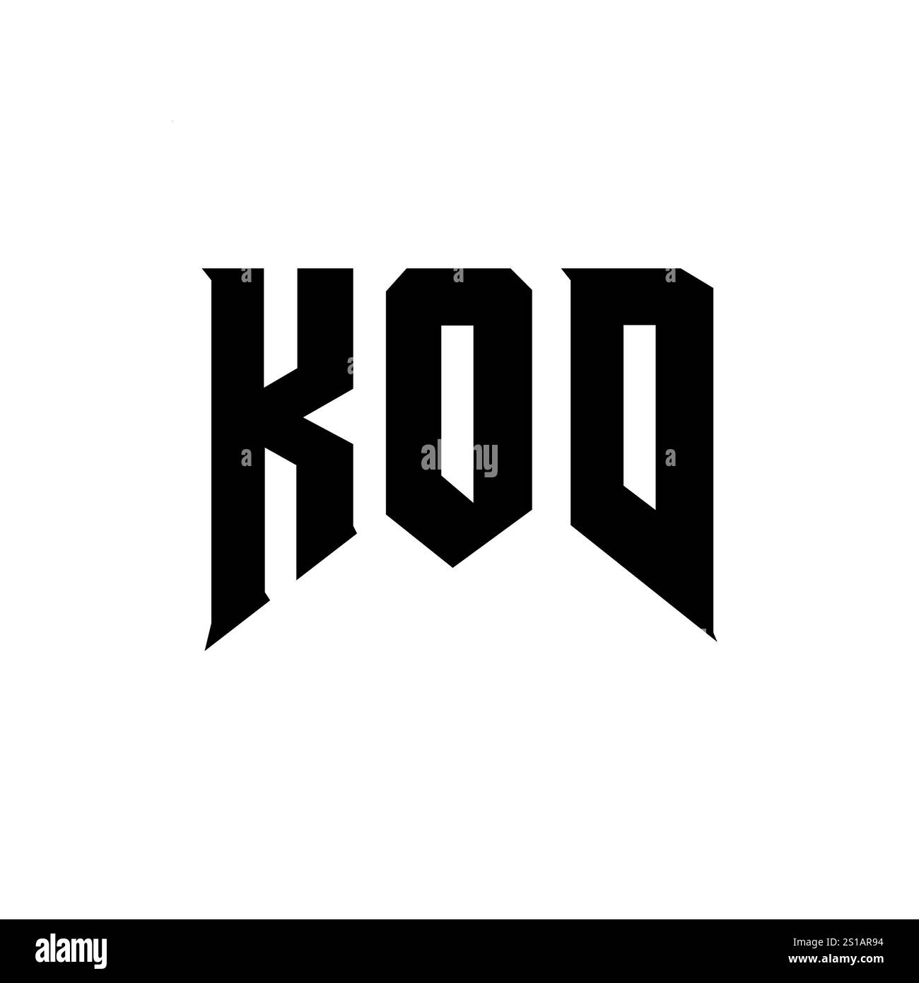 KOD letter logo design for technology company. KOD logo design black and white color combination ...