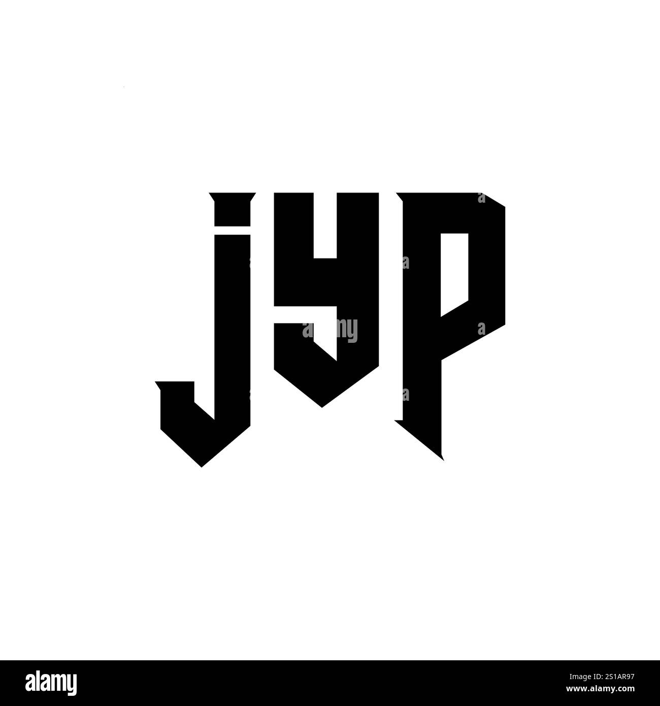 JYP letter logo design for technology company. JYP logo design black and white color combination ...