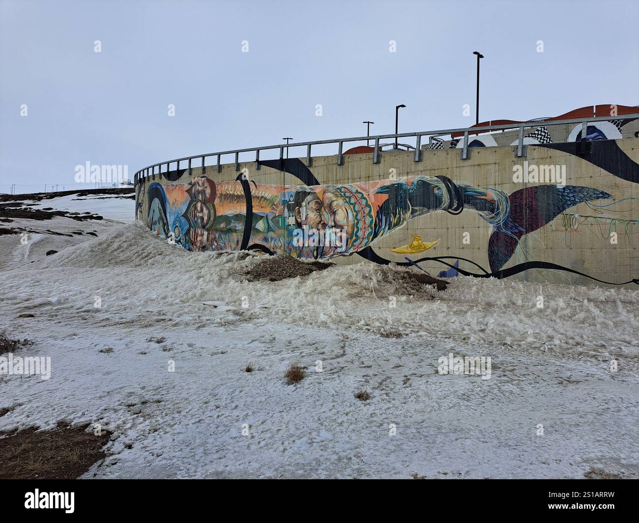 Whale tail mural under the theme of "Come Together" at Qikiqtani ...