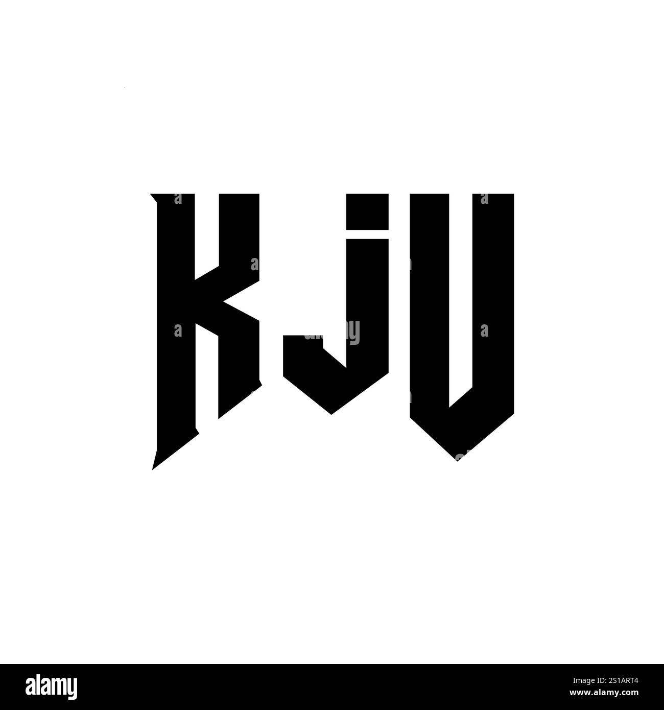 KJU letter logo design for technology company. KJU logo design black ...