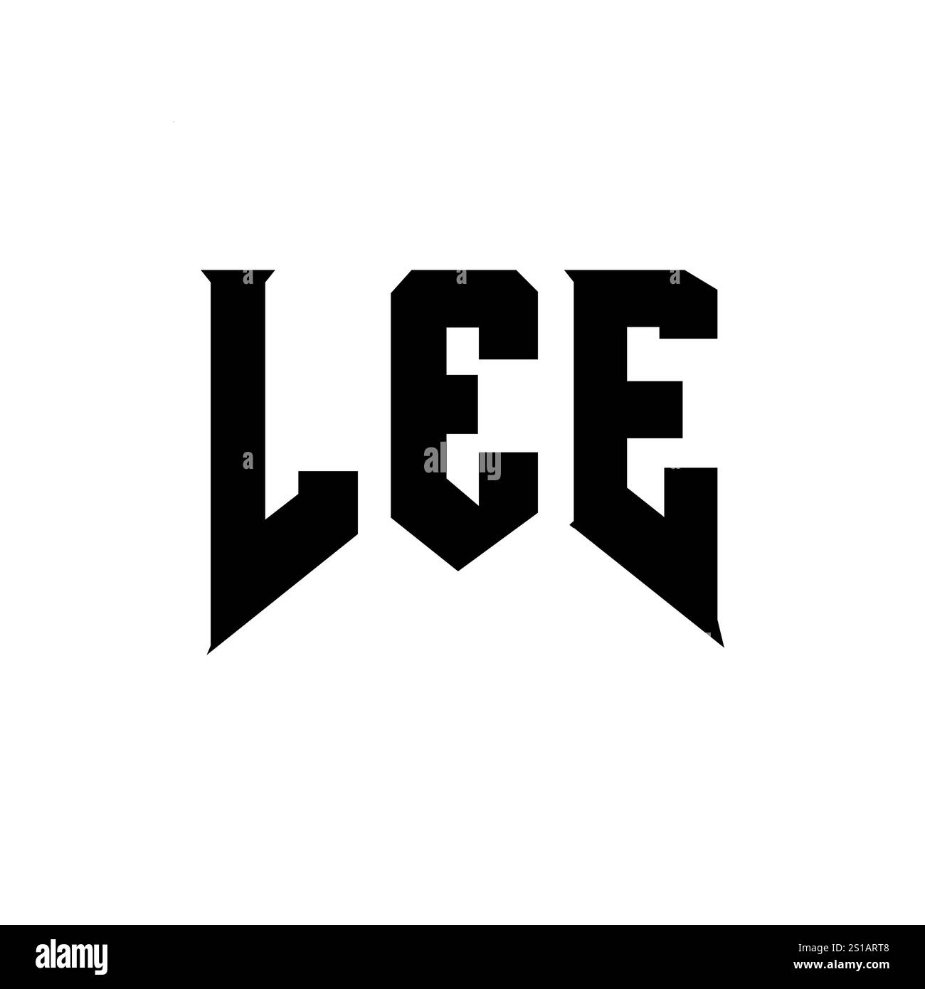 LEE letter logo design for technology company. LEE logo design black and white color combination ...
