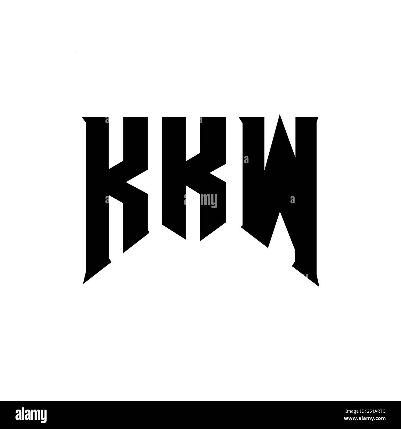 KKW letter logo design for technology company. KKW logo design black and white color combination ...