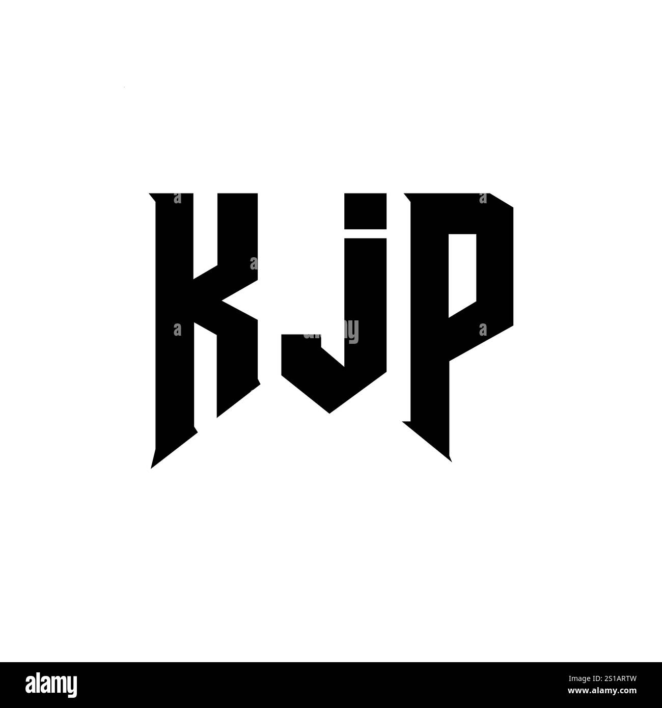 KJP letter logo design for technology company. KJP logo design black ...