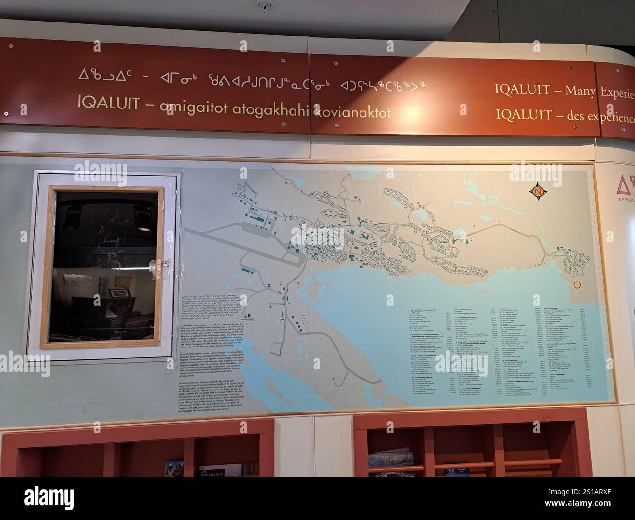 Map of Iqaluit at Unikkaarvik Visitor's Centre on Sinaa Street in ...
