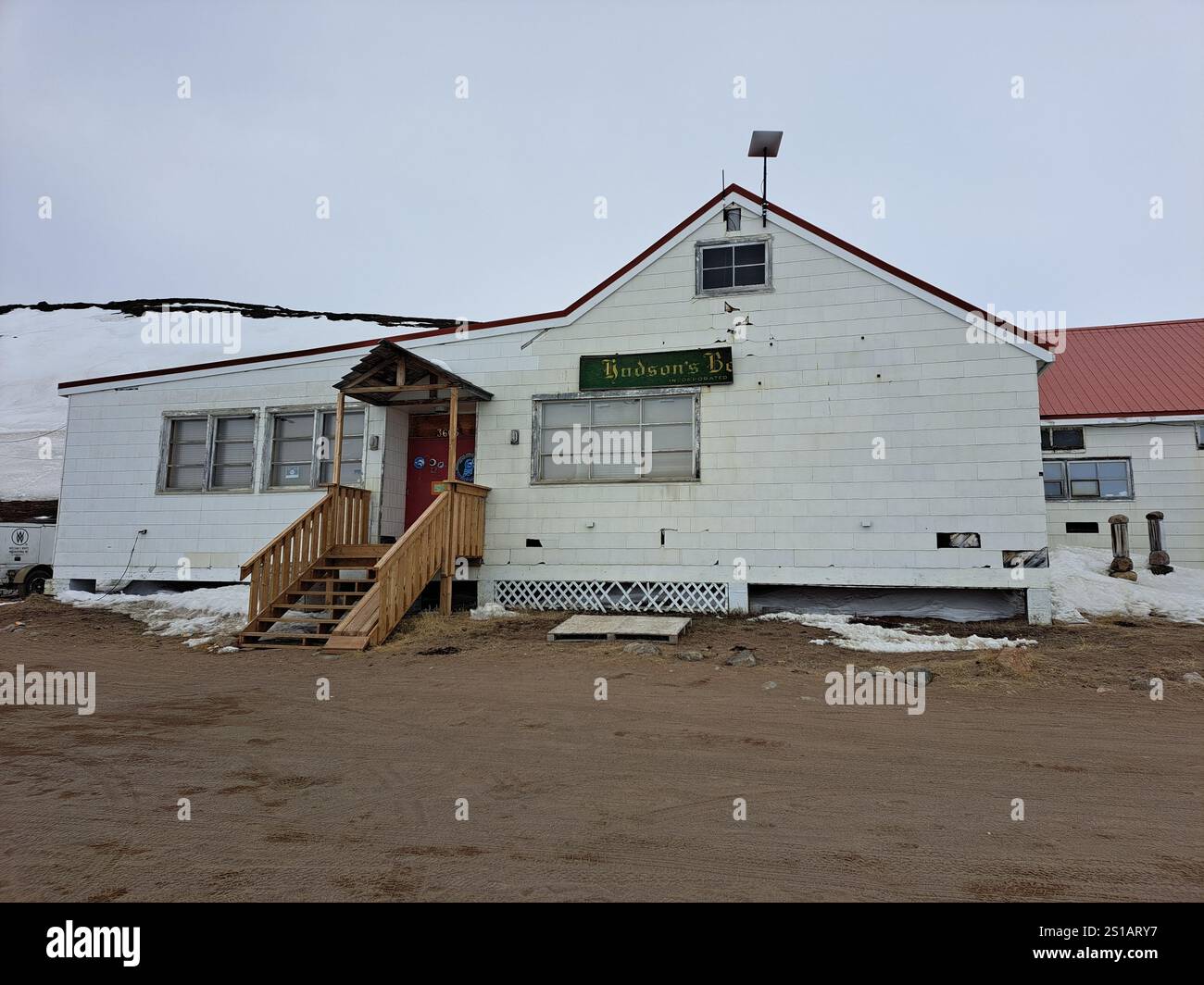 Old Hudson's Bay Company building on William MacKenzie Lane in Apex ...