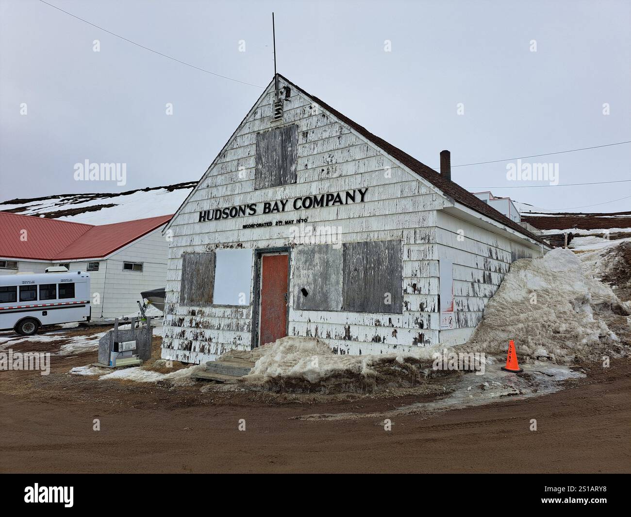 Old Hudson's Bay Company building on William MacKenzie Lane in Apex ...