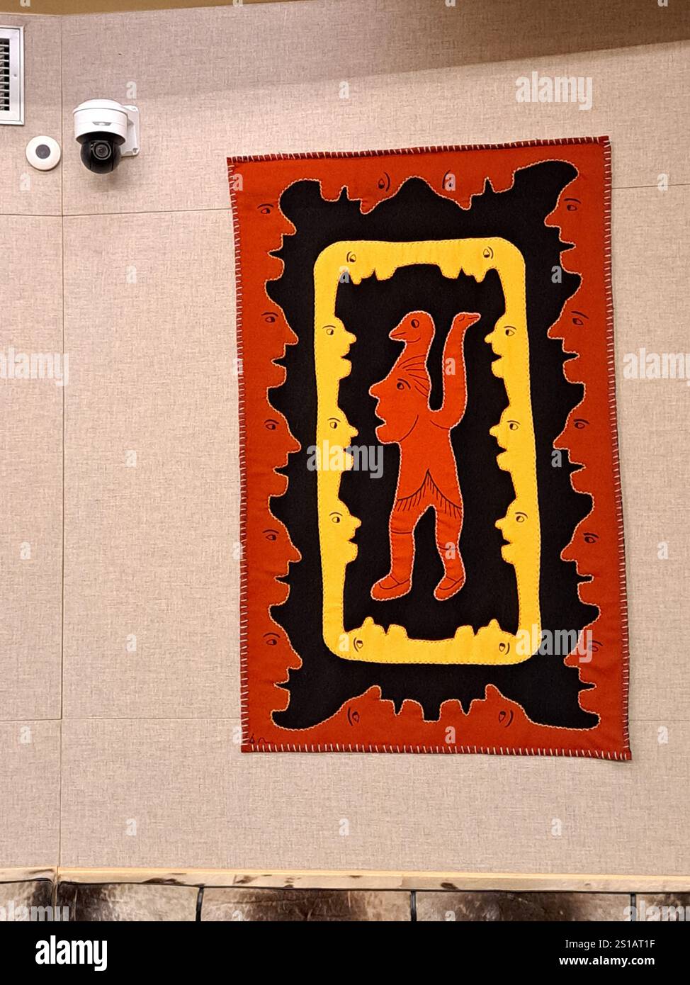 Inuit faces tapestry in the chambers at the Legislative Assembly of ...